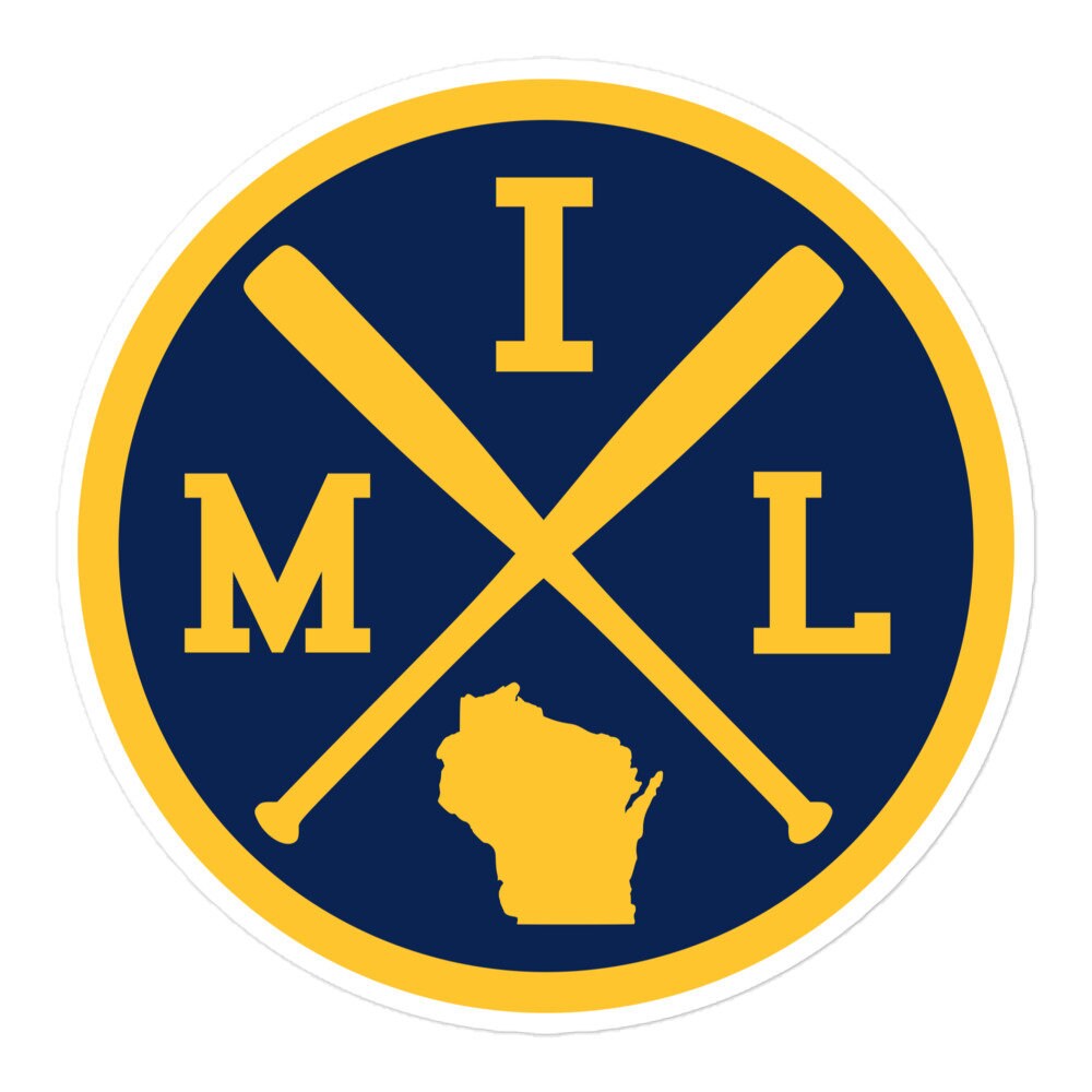 Milwaukee Baseball Emblem Round Retro MIL Decal Sticker - Etsy