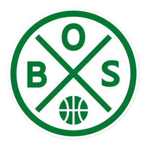 Boston Basketball Emblem Round Retro BOS Window Decal Bumper Sticker - Etsy