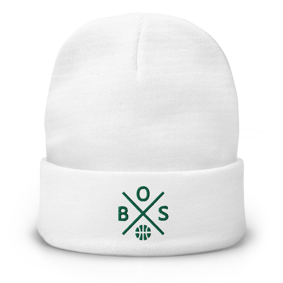 Boston Basketball Retro BOS Cross Winter Beanie Cap Hat - Etsy