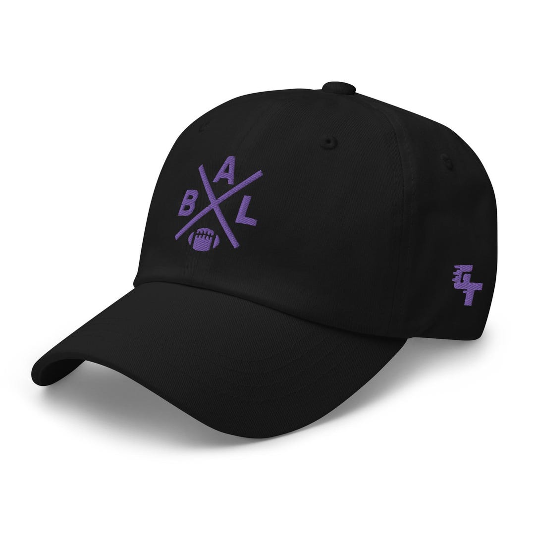 Baltimore Football Retro BAL Cross Baseball Cap Dad Hat - Etsy
