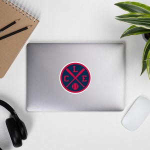 Cleveland Baseball Emblem Round Retro CLE Window Decal Bumper Sticker ...