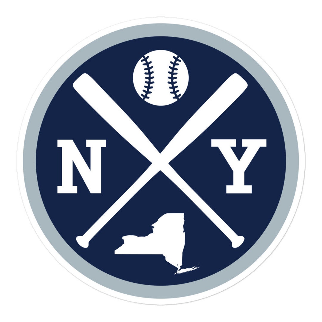 NY Baseball Emblem Round Retro New York Window Decal Bumper Sticker - Etsy