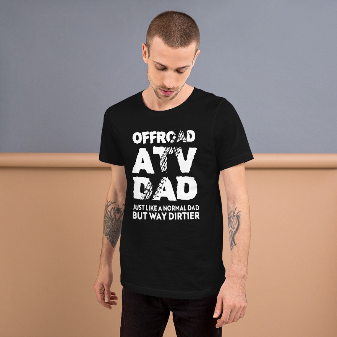 Off-Road ATV Dad Funny Quad 4-Wheeling Father T-Shirt | Etsy