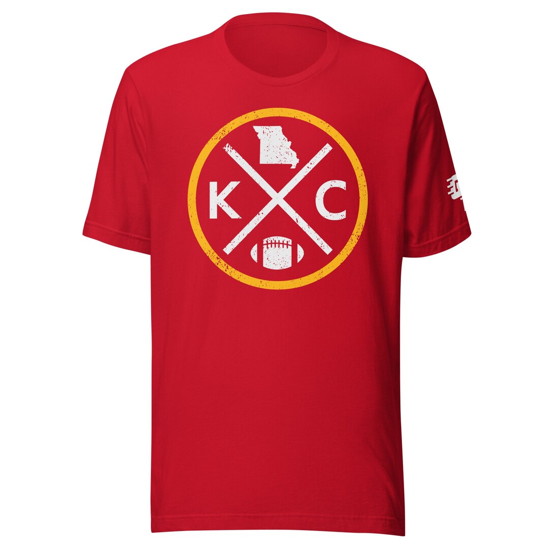 Retro Kansas City Football Emblem Vintage KC Premium Unisex T-shirt - Etsy