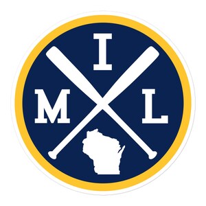 Milwaukee Baseball Emblem Round Retro MIL Decal Sticker - Etsy