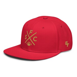 San Francisco Football Retro SFC Cross Snapback Hat Baseball Cap - Etsy