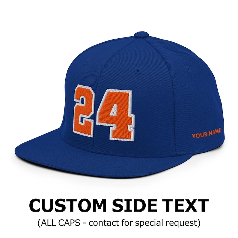 Custom Number Varsity Sports Player Snapback Hat Baseball Cap - Etsy