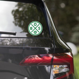 Boston Basketball Emblem Round Retro BOS Window Decal Bumper Sticker - Etsy