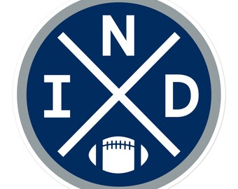 Kansas City Football Emblem Round Retro KC Window Decal Bumper Sticker ...