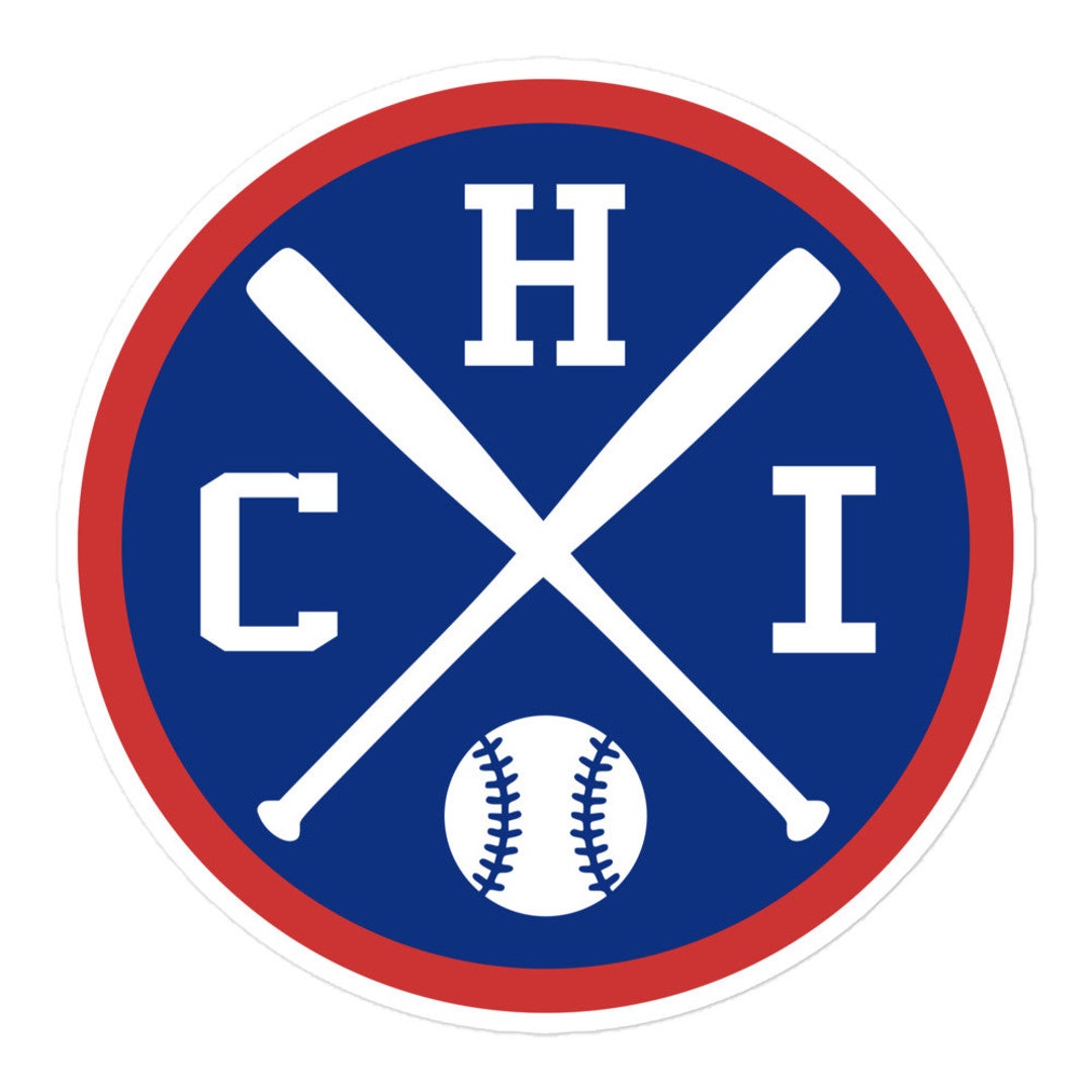 Chicago Baseball Emblem Round Cubs Retro CHI Window Decal Bumper ...