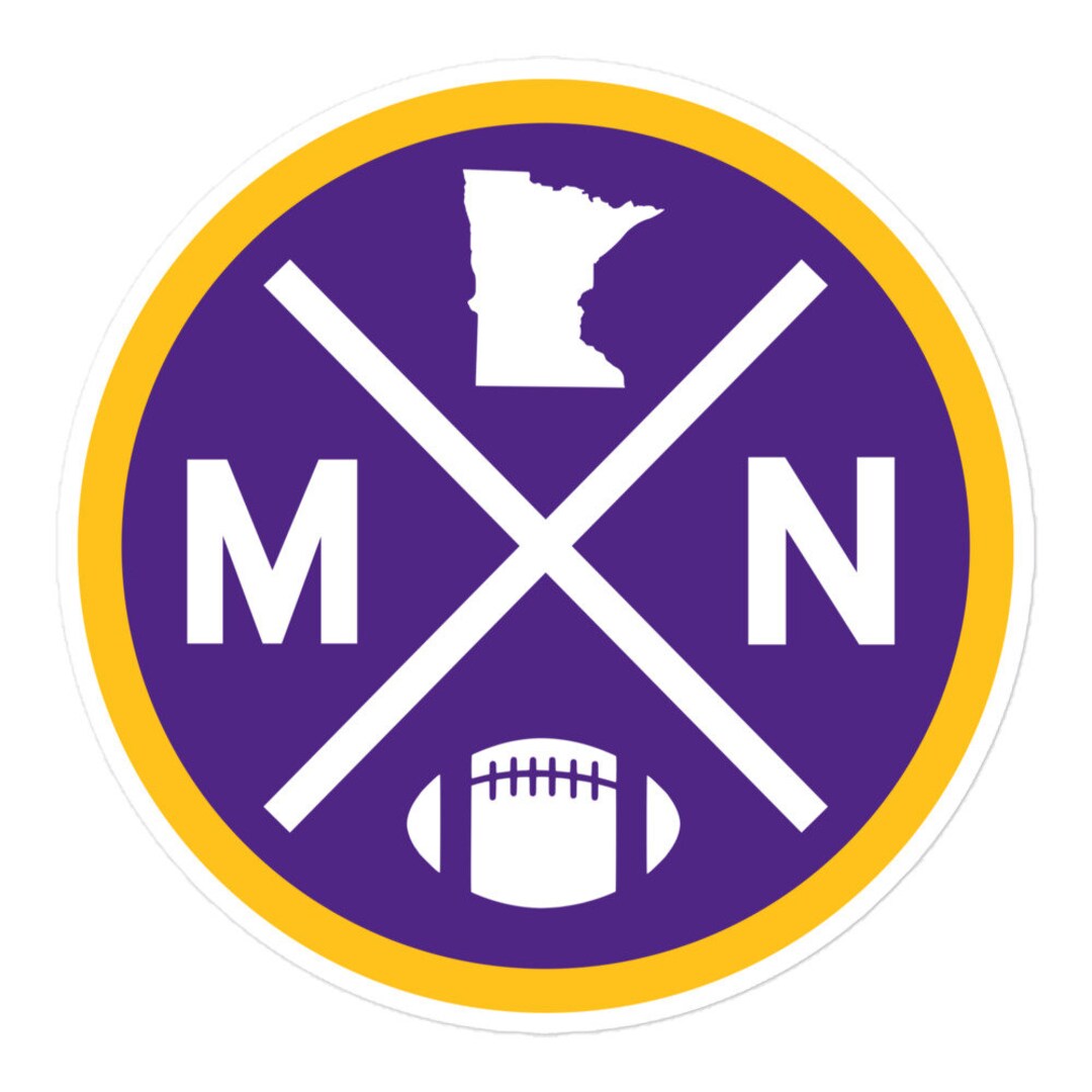 Minnesota Football Emblem Round Retro MN Window Decal Bumper Sticker - Etsy