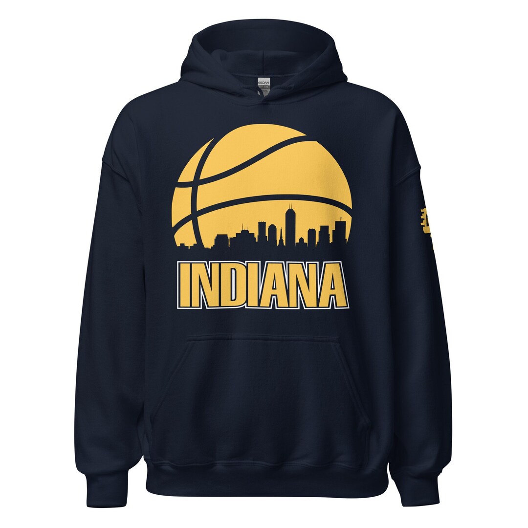 Retro Indiana Basketball Skyline Unisex Pullover Hoodie Sweatshirt - Etsy