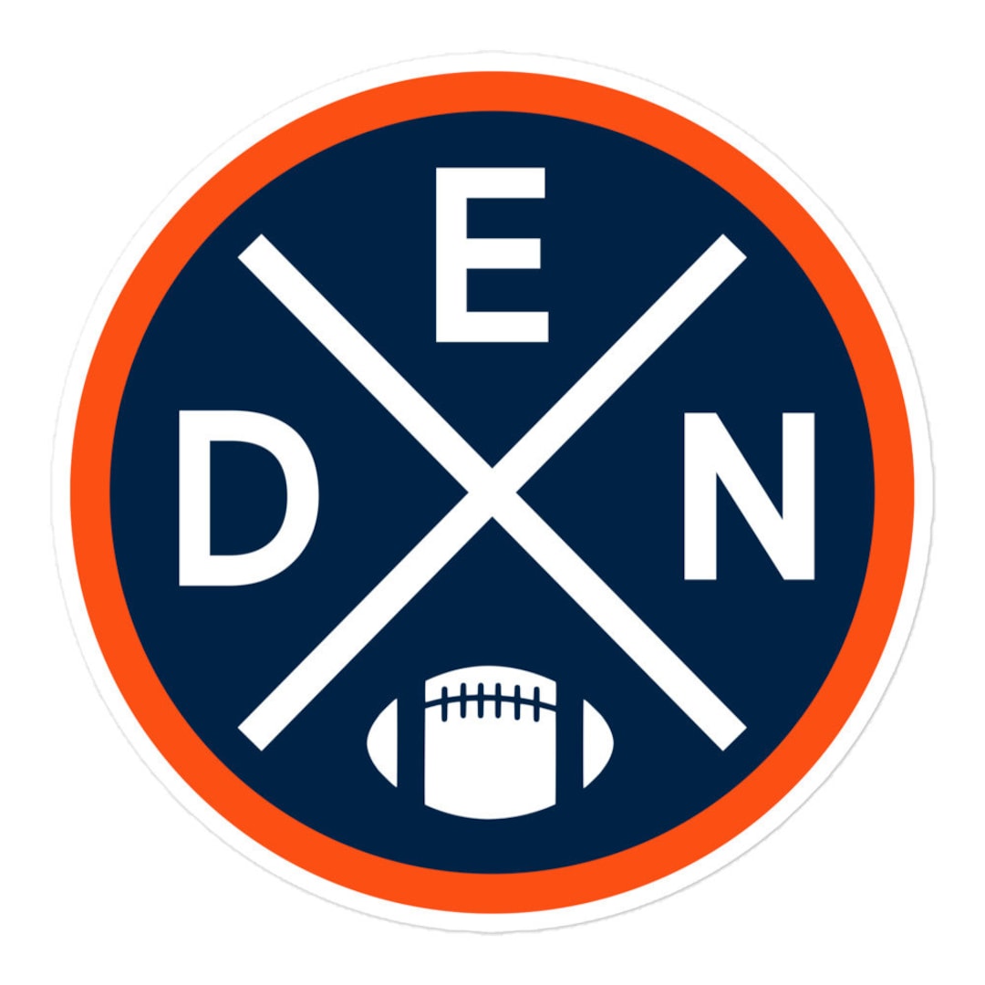 Denver Football Emblem Round Retro DEN Window Decal Bumper Sticker - Etsy