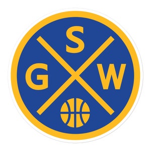 Golden State Basketball Emblem Round Retro GSW Window Decal Bumper ...