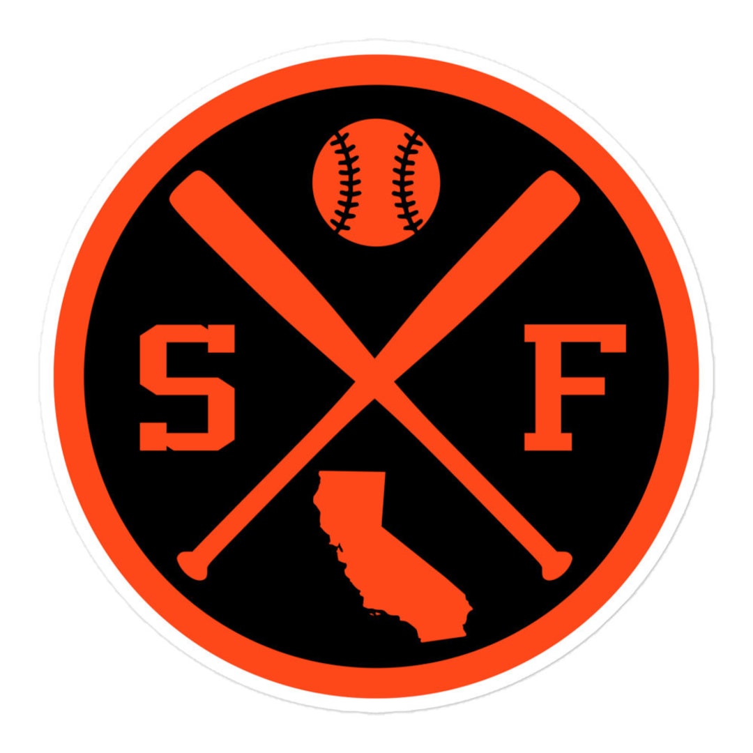 San Francisco Baseball Emblem Round Retro SF Window Decal Bumper ...