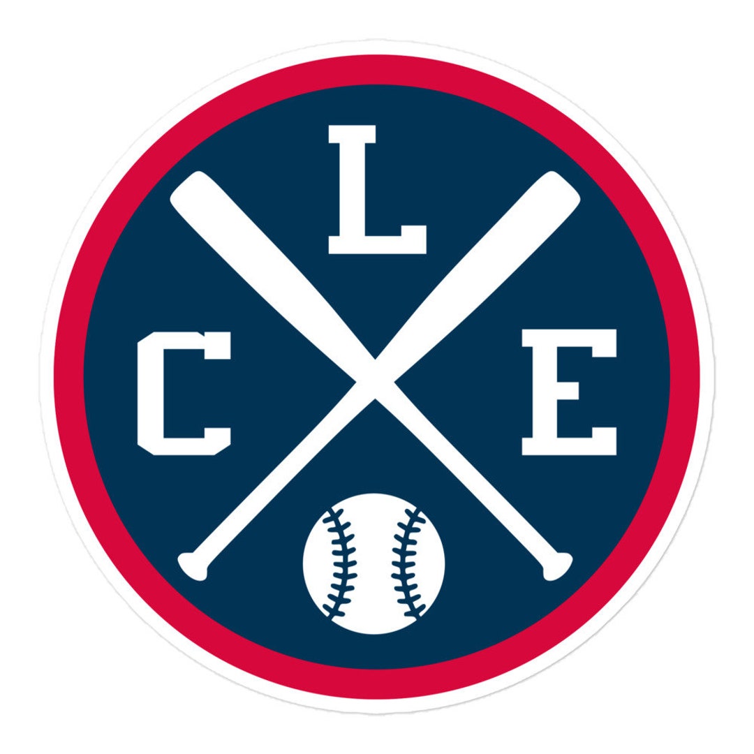 Cleveland Baseball Emblem Round Retro CLE Window Decal Bumper Sticker ...