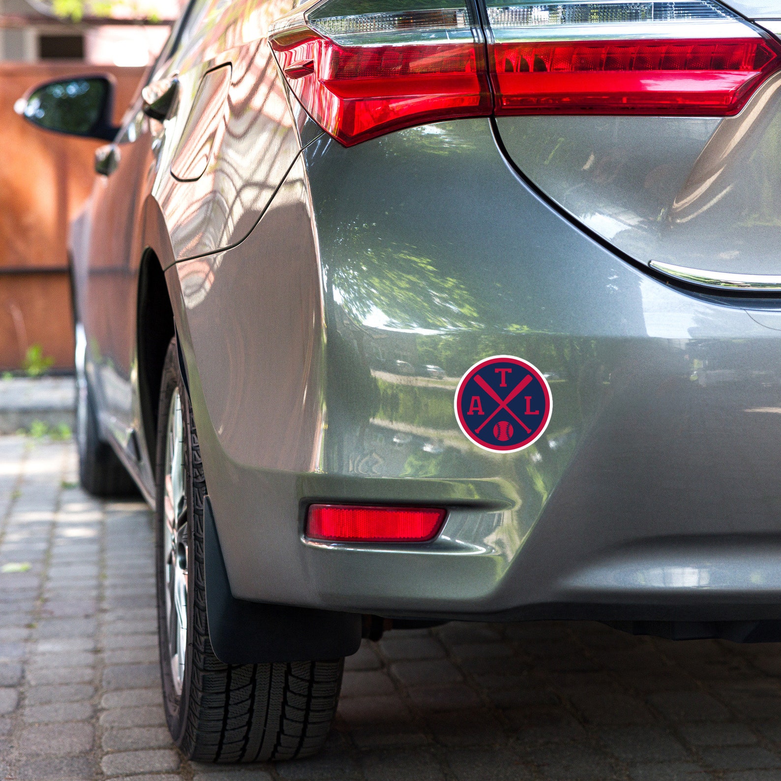 Atlanta Baseball Emblem Round Retro ATL Window Decal Bumper Sticker - Etsy