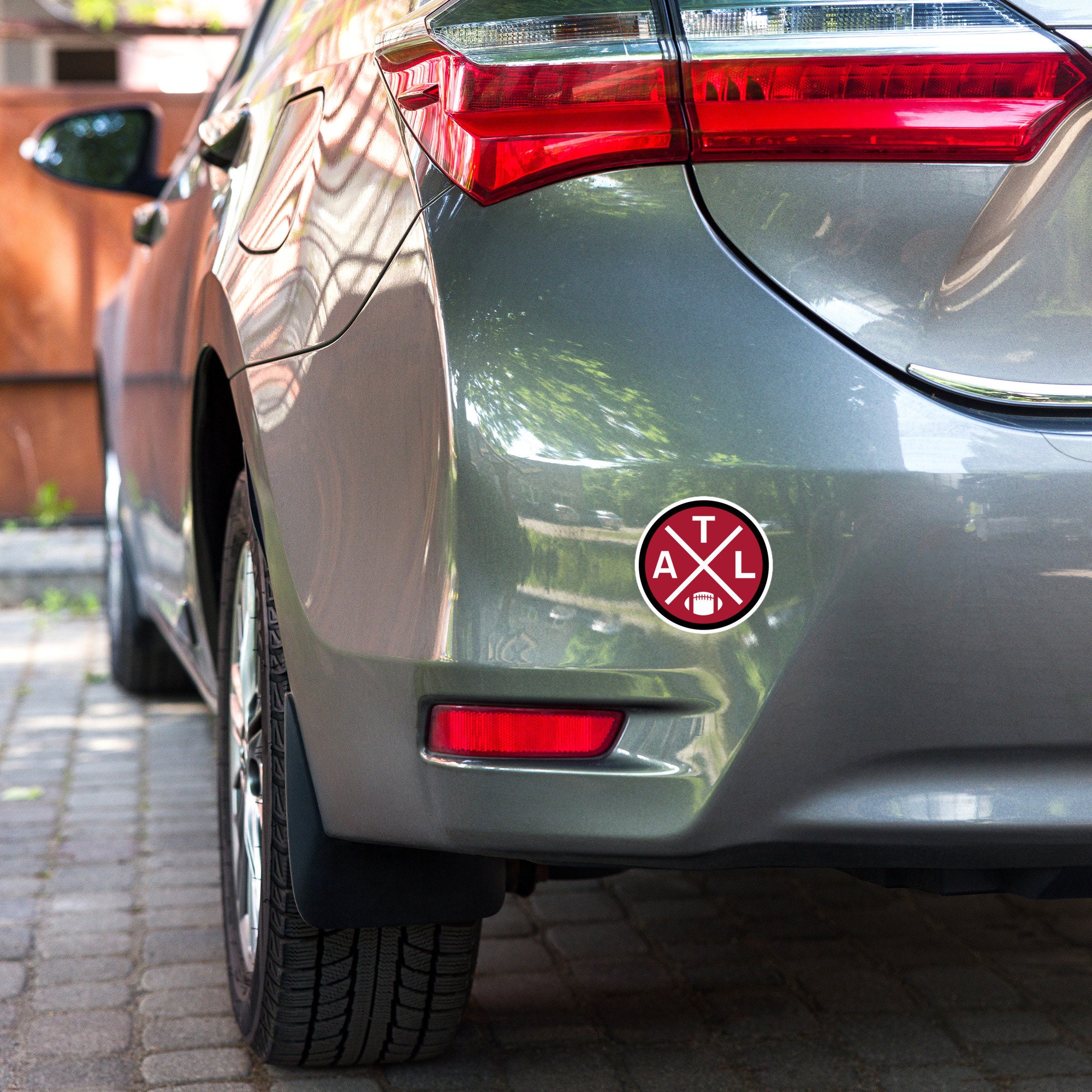 Atlanta Football Emblem Round Retro ATL Window Decal Bumper Sticker - Etsy