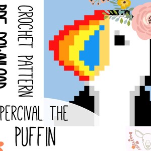 Percival the Puffin Crochet Blanket Pattern - GRAPH and WRITTEN Pattern ...