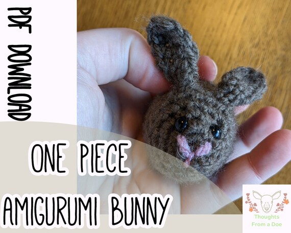 One Piece Amigurumi Bunny Rabbit Pattern | Etsy