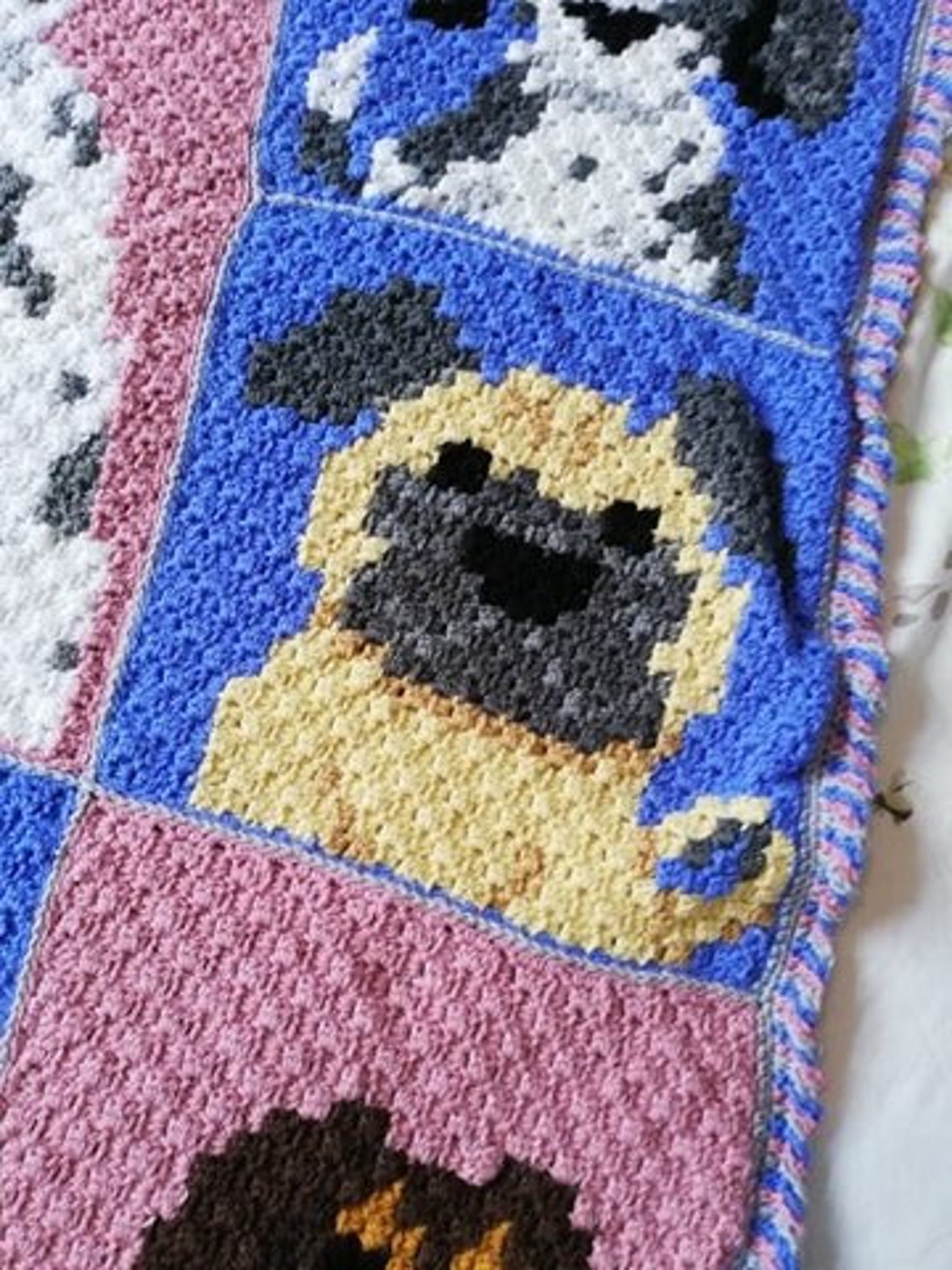 Pug Crochet Graph Bundle 2 Colours GRAPHS ONLY - Etsy UK