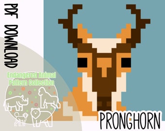 Stephen the Stag Crochet Pattern GRAPH and WRITTEN Pattern - Etsy