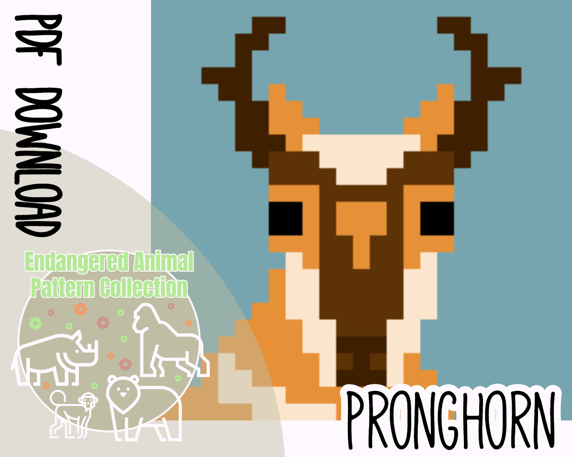 Pronghorn - GRAPH and WRITTEN Pattern - Etsy