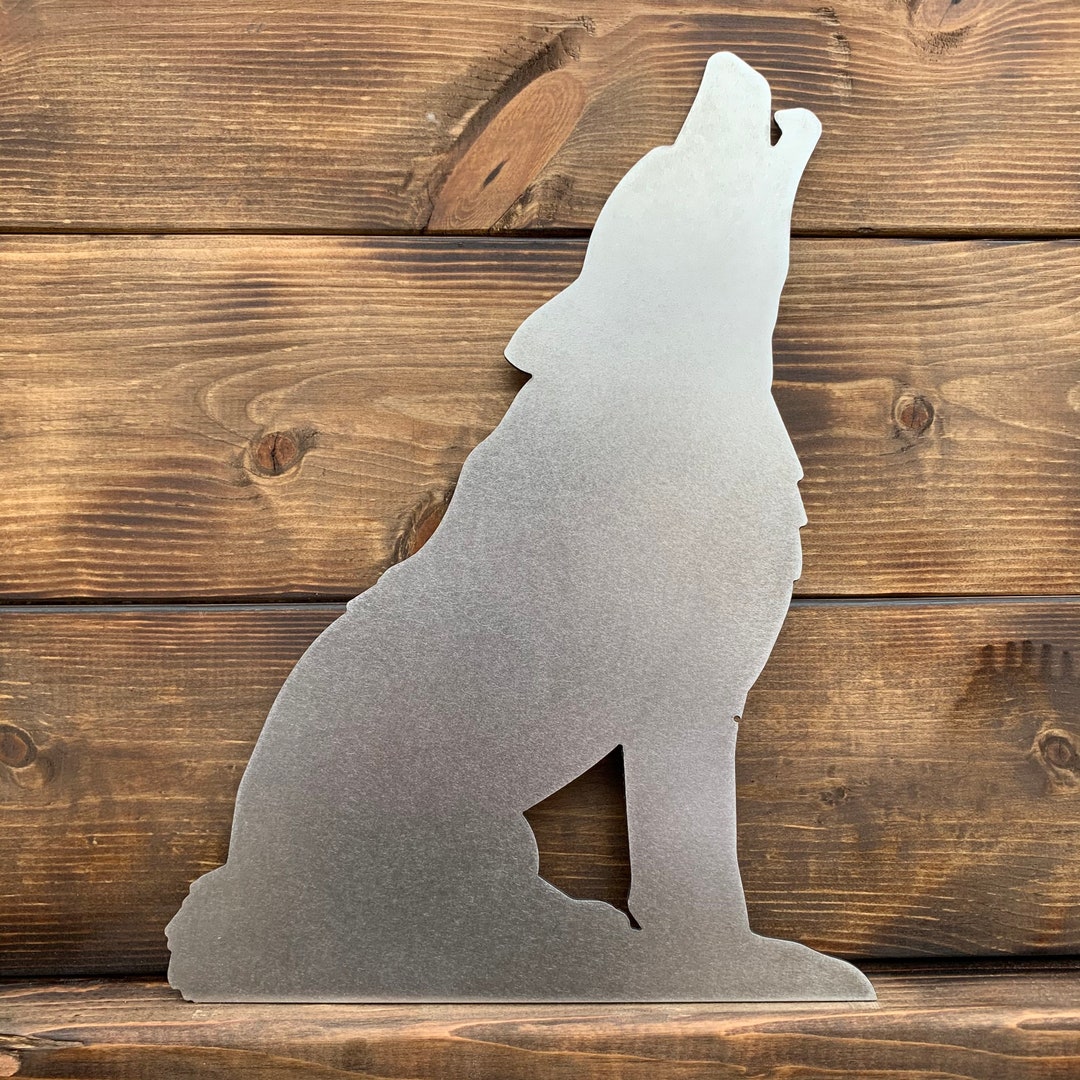 Metal Wolf Sign - Etsy