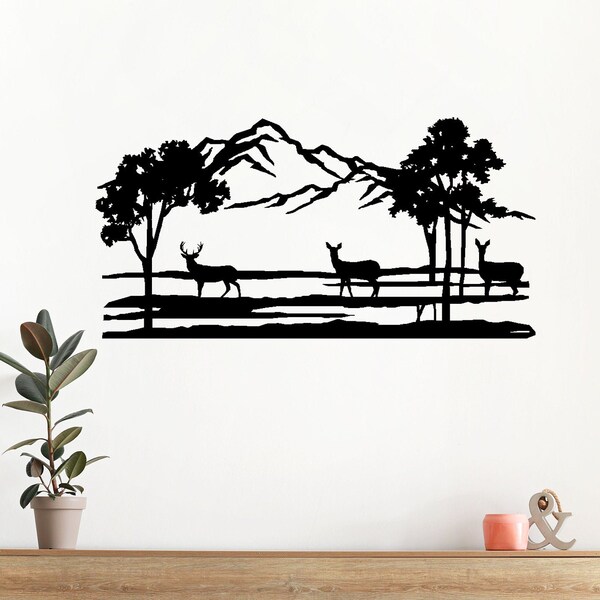 Mountain Metal Art - Etsy