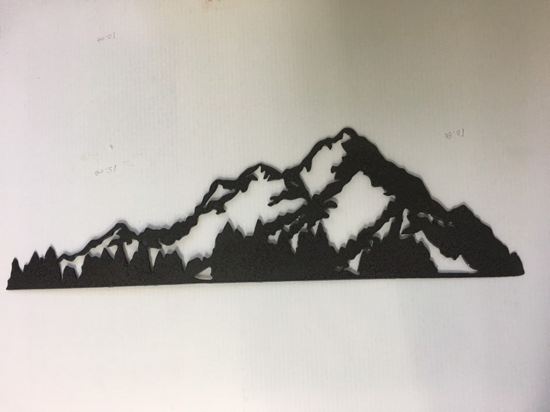 Mountain Scene Metal Art - Etsy