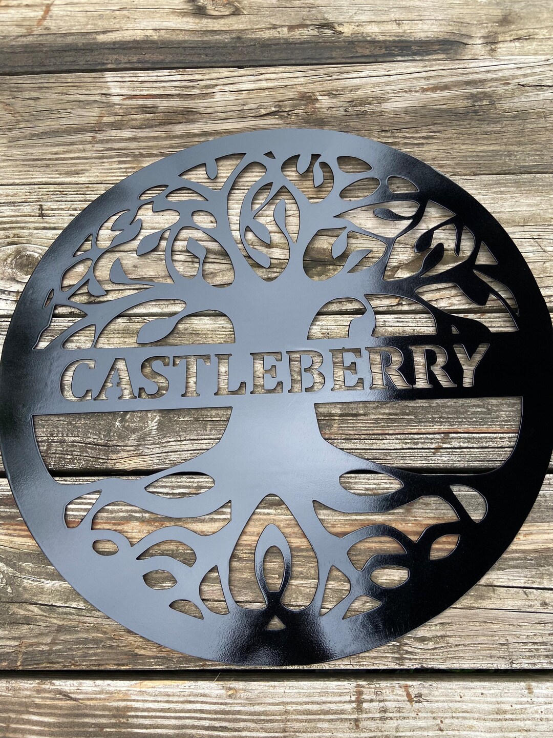 Personalized Tree of Life Monogram Monogram Custom Metal - Etsy