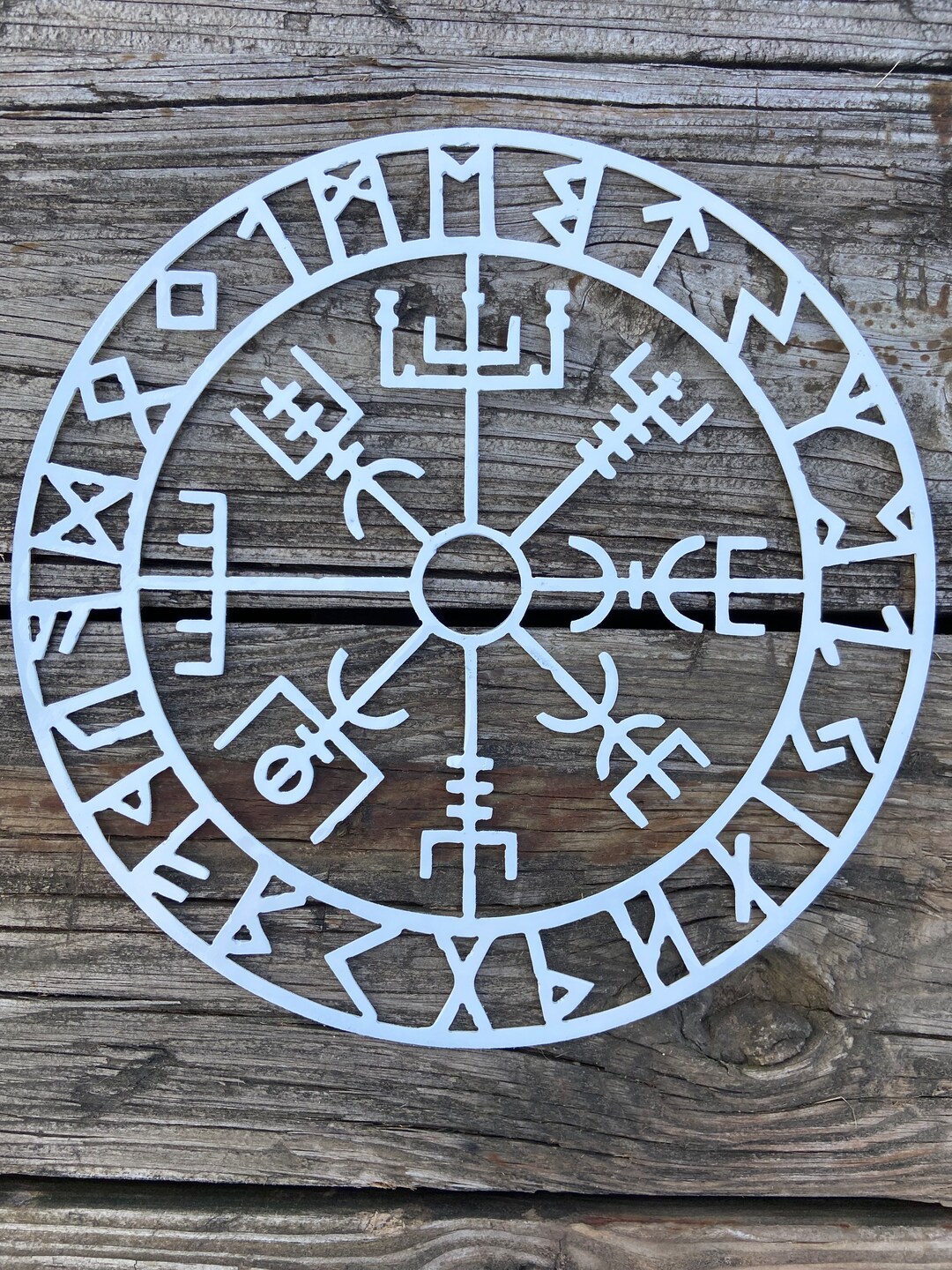 Viking Wayfinder Metal Wall Art Decor Nordic Metal Art Odins Raven ...