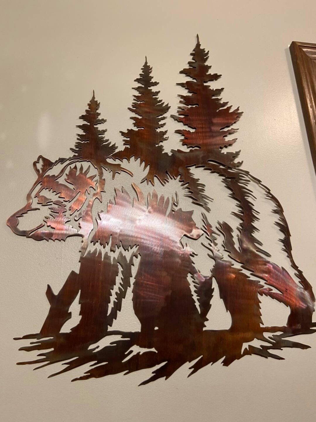 Bear Metal Wall Art Decor - Etsy