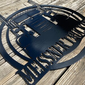 Personalized Semi Truck Metal Wall Art Personalized Trucking Logo Wall ...