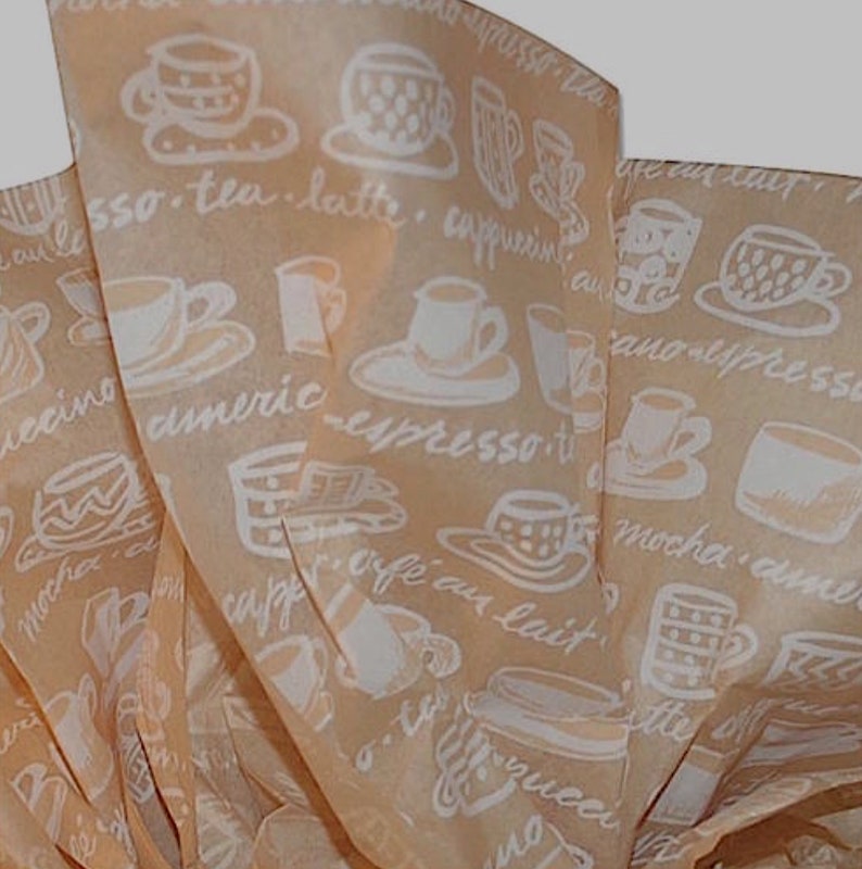 Coffee (café Au Lait) Gift Wrap Tissue Paper 20" X 30" 10 Printed ...