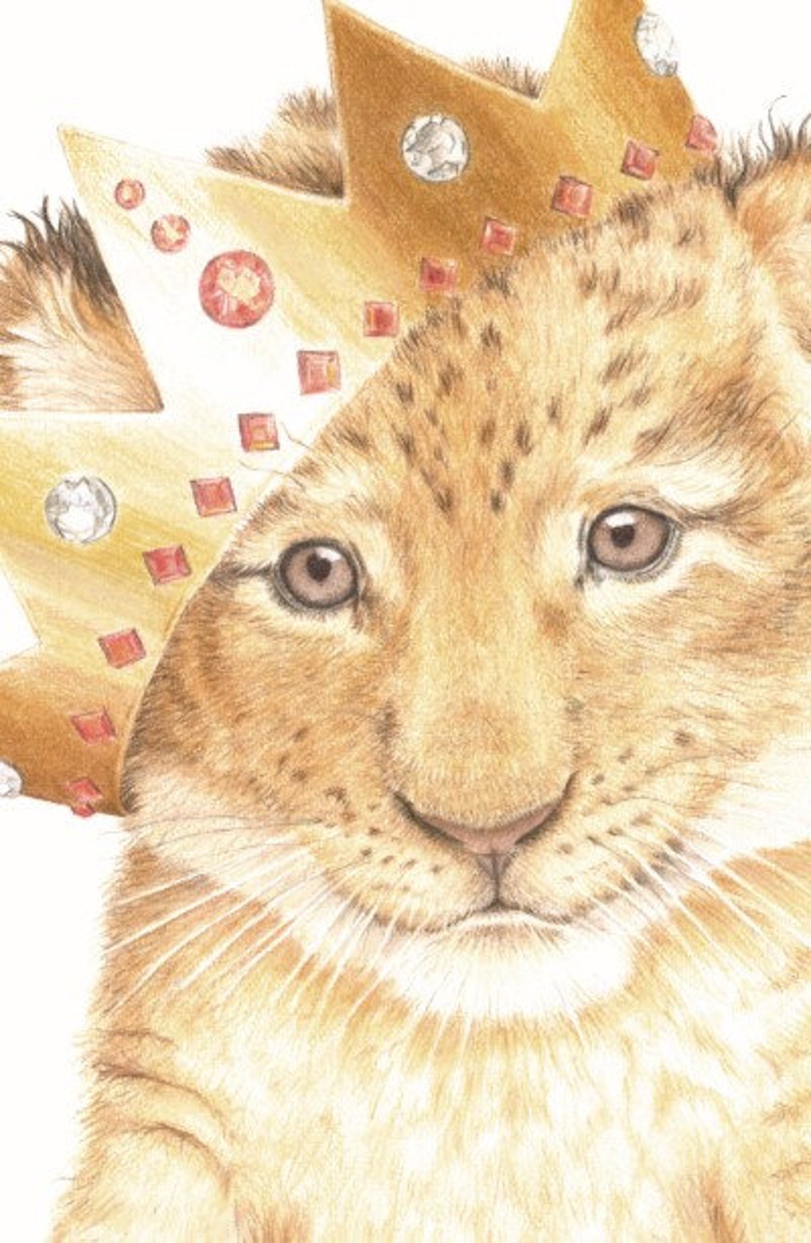 Lioness With Crown Nursery Art Prints for Girls Queen in | Etsy