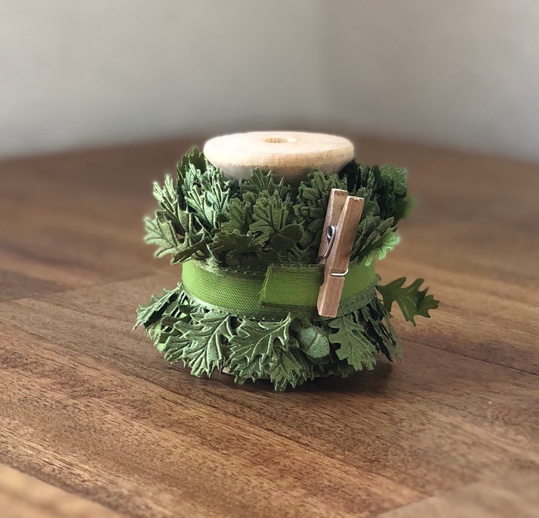 Rustic Ribbon, Woodland Ribbon, Leaf Ribbon Green, Acorn Ribbon, Green ...