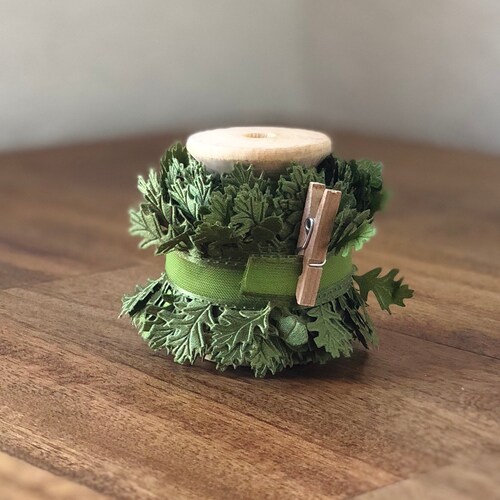 Rustic Ribbon Woodland Ribbon Leaf Ribbon Green Acorn | Etsy