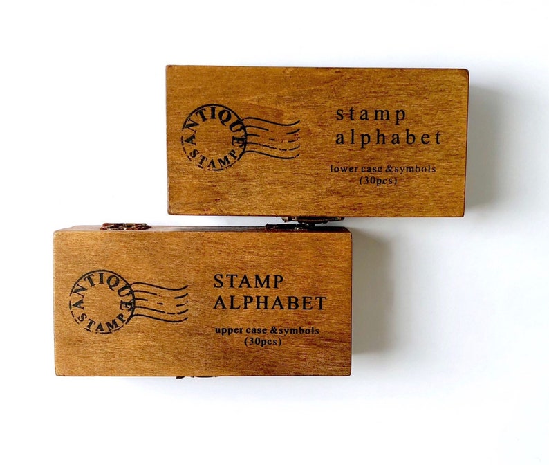 Alphabet Stamp Set Upper Case Lower Case | Etsy