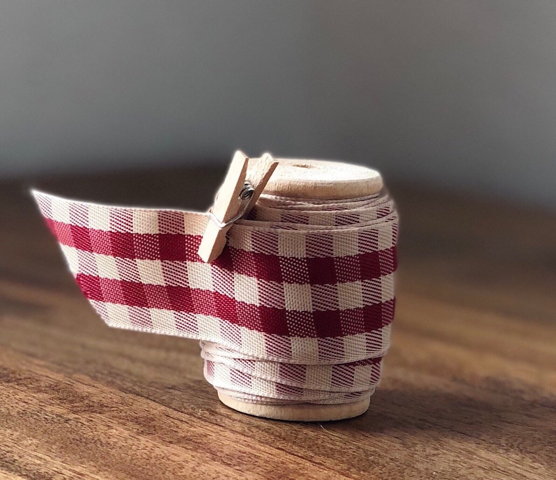 Easter Checkered Ribbon,red and White Plaid Ribbon,red and White Ribbon ...