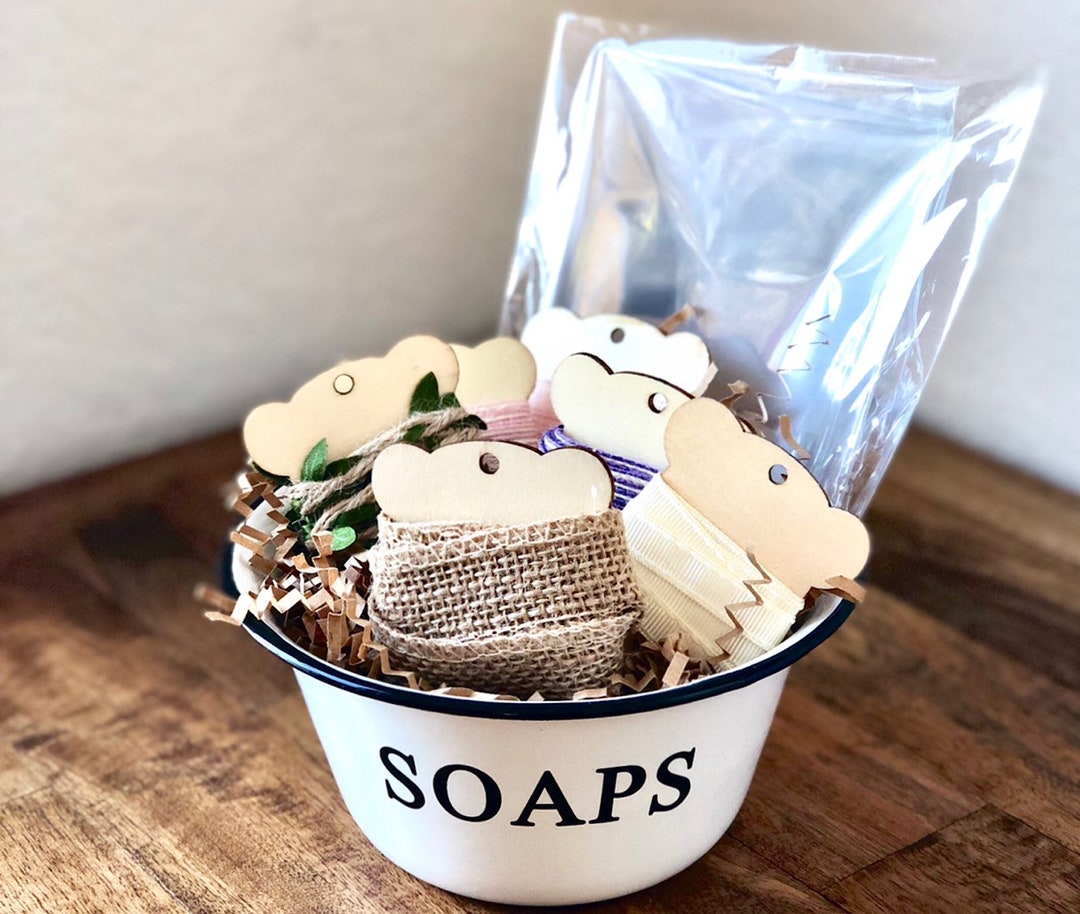 Vintage Style “soaps” Enamel Bowl, DIY Gift Basket, Farmhouse Decor - Etsy
