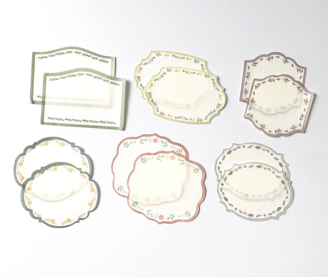 12 Small Gift Tags,floral Gift Tag Stickers,floral Gift Tags,small ...