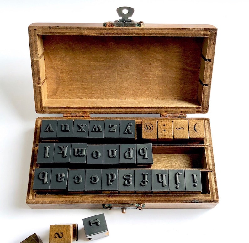 Alphabet Stamp Set Upper Case Lower Case | Etsy