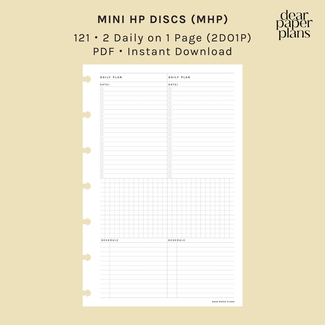 MINI HP | 2DO1P (2 Dailies on 1 Page Insert) | 121 | UNDATED ...
