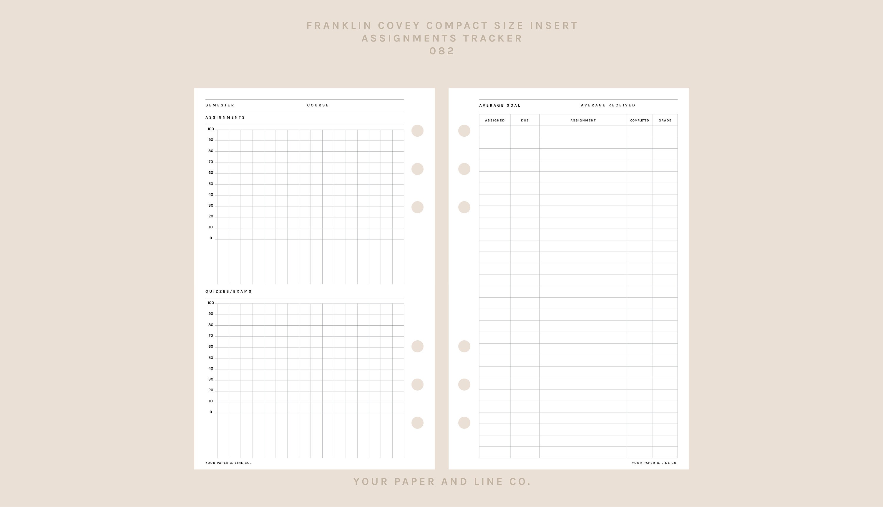 Calendars & Planners Paper & Party Supplies List Tracker Insert Digital ...