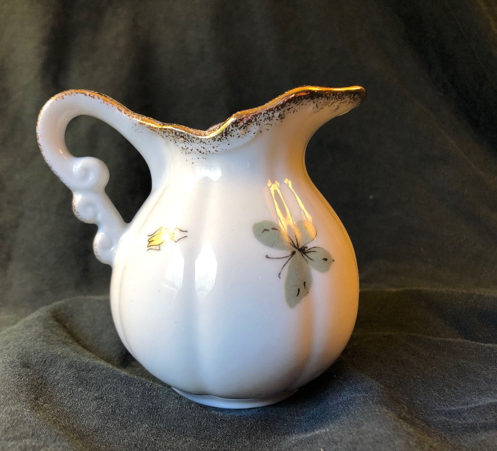 Vintage Mid-century Royal Crown Miniature Pitcher With Hand Painted ...