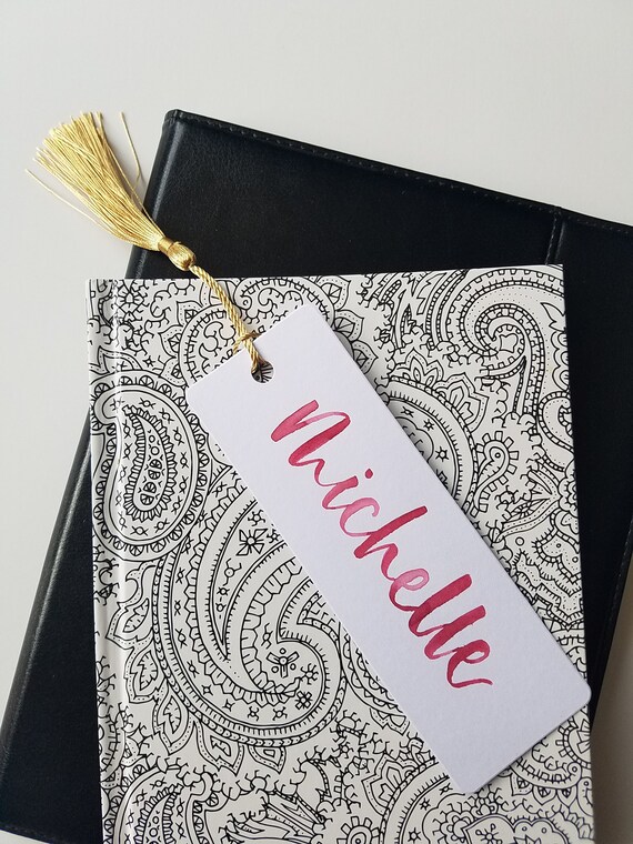 Custom Personalized Bookmarks with Tassel | Etsy