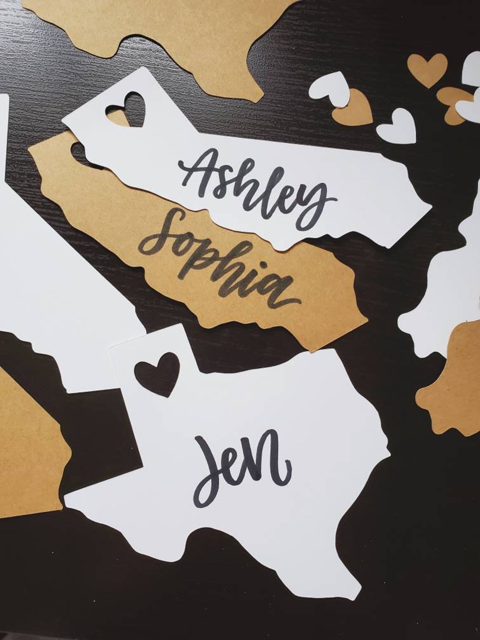 Custom State Lettered Gift Tag - Etsy