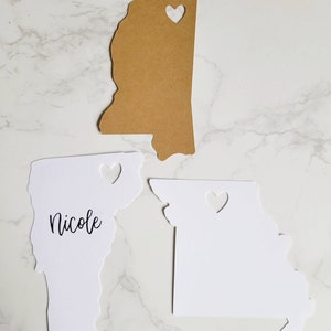 Custom State Lettered Gift Tag - Etsy