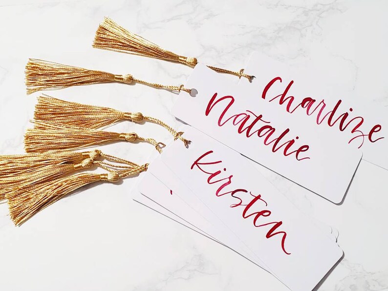 Custom Personalized Bookmarks with Tassel | Etsy